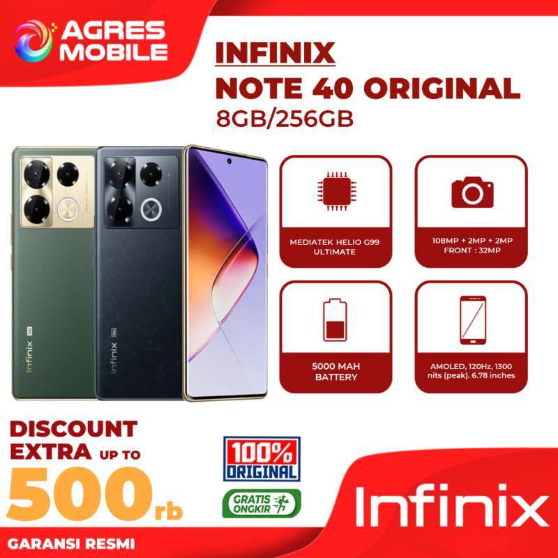 Jual Infinix Note 40 8gb/256gb - Garansi Resmi Infinix Indonesia - Green Di Seller Agres Mobile ...