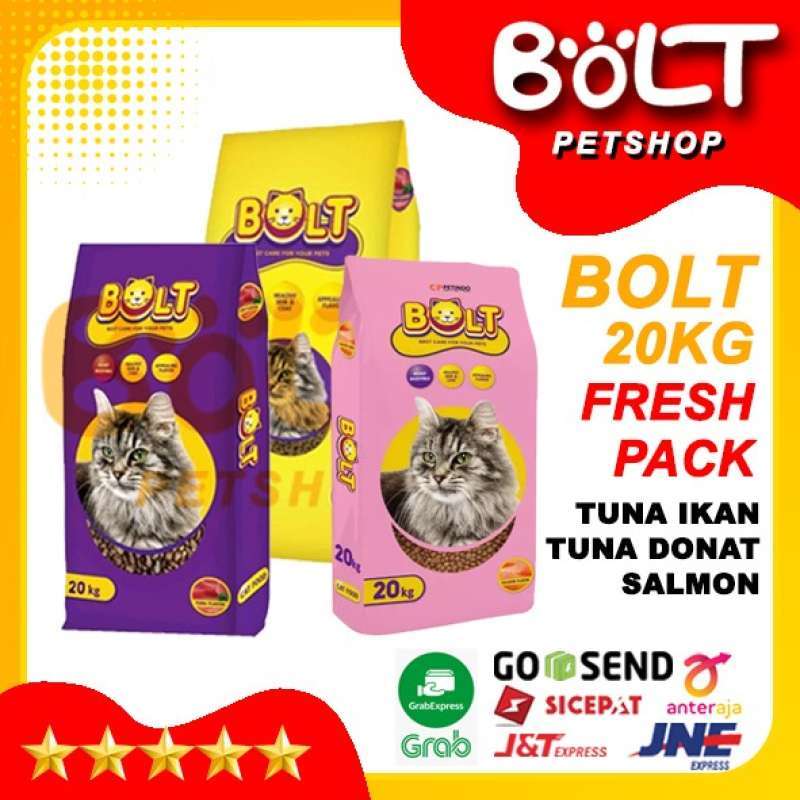 Promo Bolt Cat 20kg Makanan Kucing Bolt Cat 20kg [gojek-grab] Diskon 23 ...
