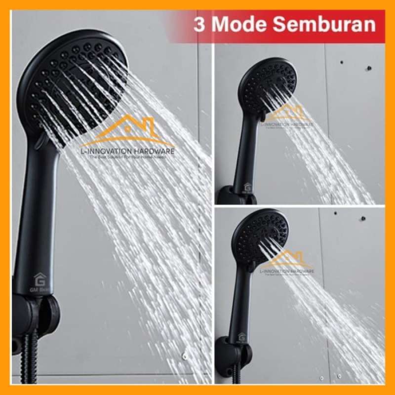Promo Paket Shower Mandi Kran Cabang Keran Air Double Hitam Diskon 23% Di Seller Madukara Store ...