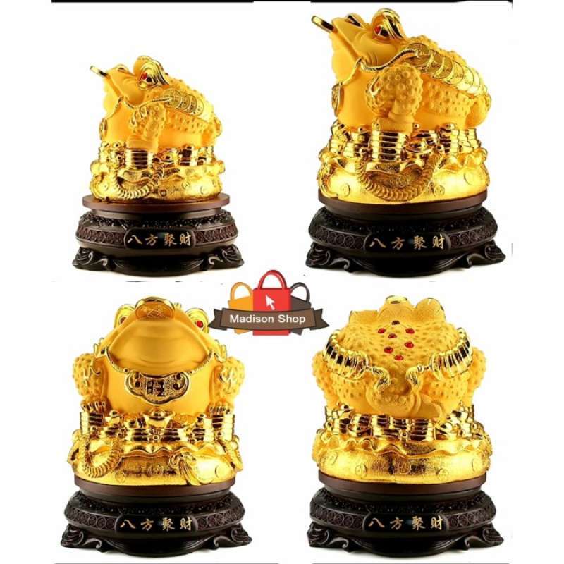 Jual Pajangan Katak Duid Emas 3d Patung Hongsui Hoki Kodok Emas Kado ...