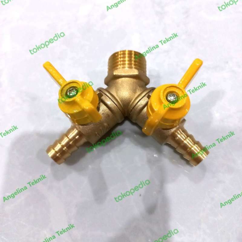 Promo Kran Gas Double Kuningan/kran Gas Double Happy Duty Diskon 23% Di ...