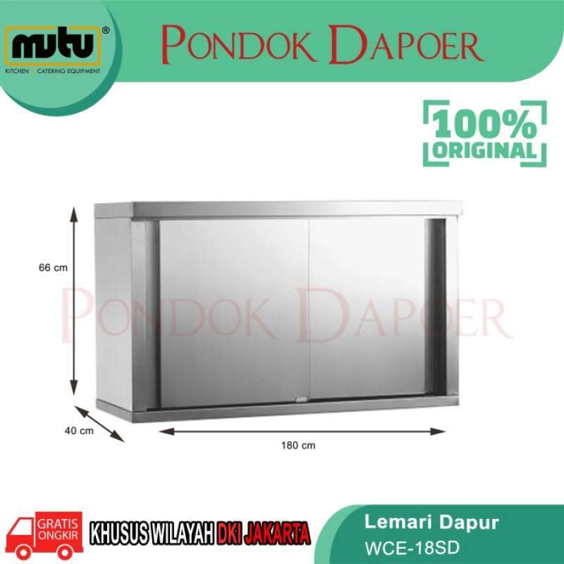 Promo Lemari Gantung Dapur Pintu Geser Sliding Door Stainless Steel Wce ...