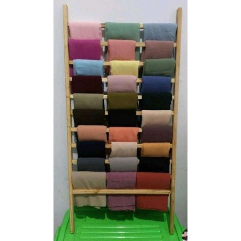 Jual Rak Ladder Tempat Kerudung Kayu Jati Belanda Rak Hijab Wanita Rak ...