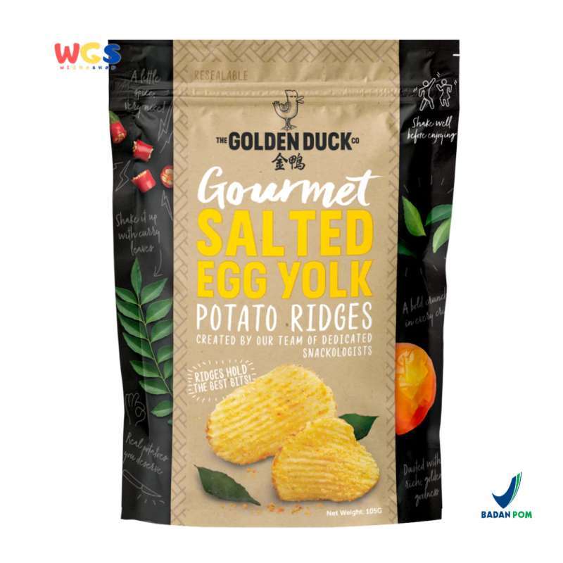 Jual Golden Duck Gourmet Salted Egg Yolk Potato Chips Ridges 80g Di ...