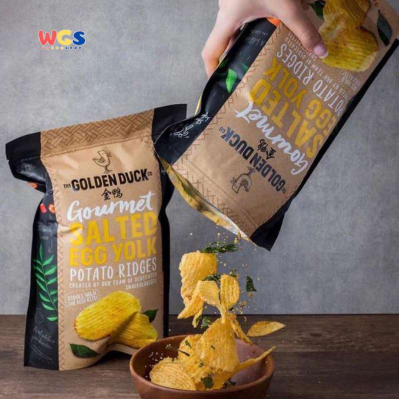 Jual Golden Duck Gourmet Salted Egg Yolk Potato Chips Ridges 80g Di ...