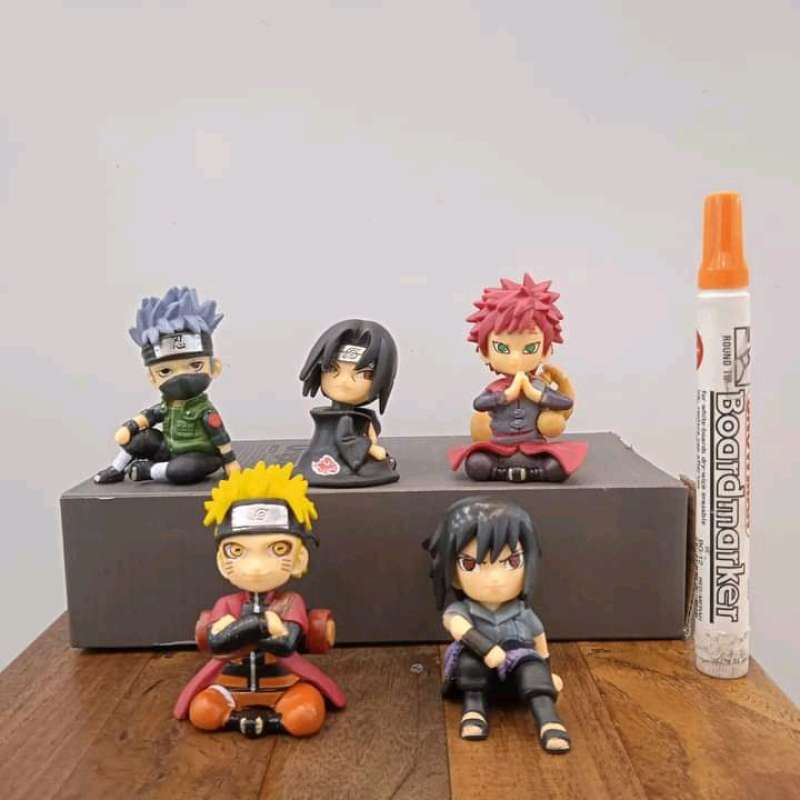 Jual Mainan Mini Statue Sitting Naruto Sasuke Kakashi Gaara Itachi ...
