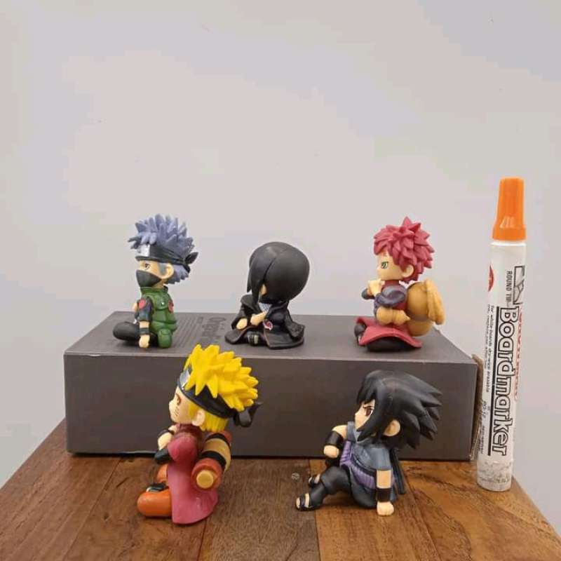 Jual Mainan Mini Statue Sitting Naruto Sasuke Kakashi Gaara Itachi ...