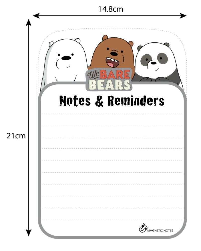 Jual Whiteboard Magnetic Kulkas Model Notes We Bare Bears Editions ...