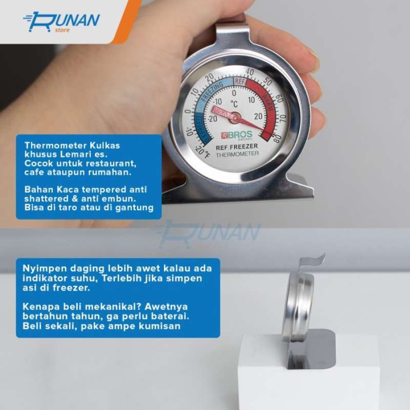 Jual Termometer Kulkas - Freezer & Cool Room Termometer Lemari Es Cafe ...