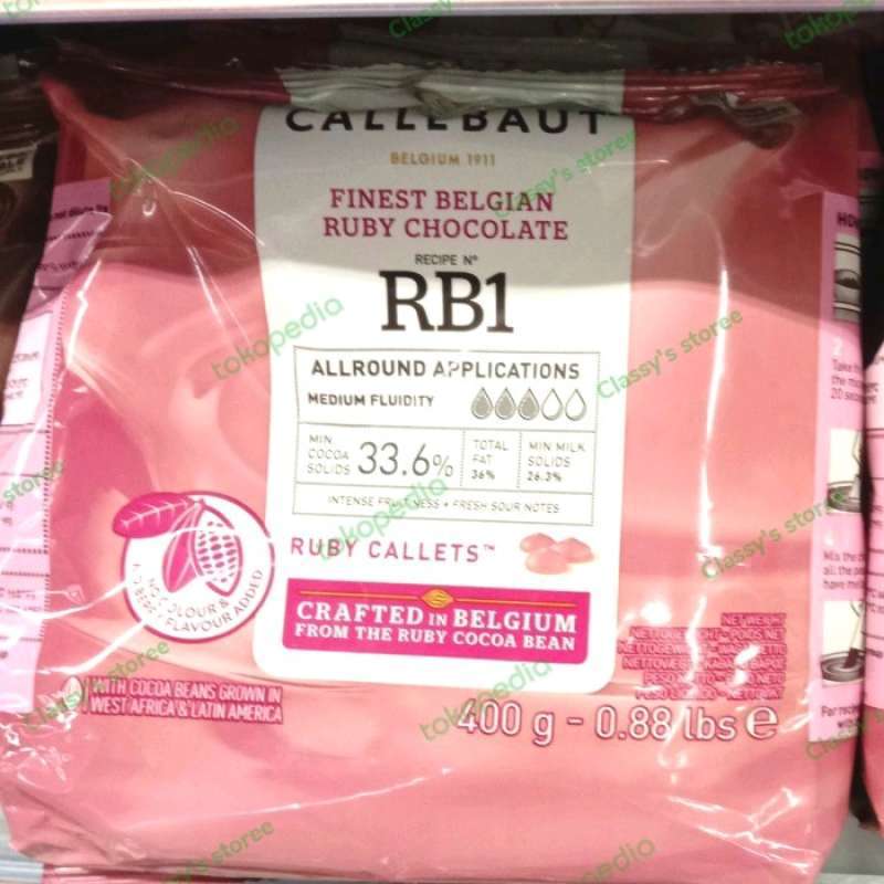 Jual Callebaut Finest Belgian Ruby Chocolate 400 Gr/ruby Callets Di ...