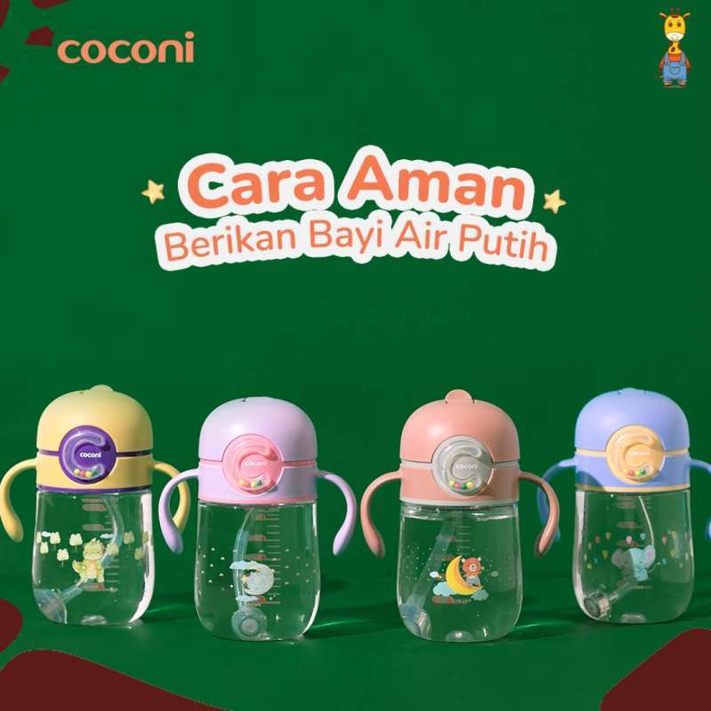 Jual Coconi Tritan Bottle Drinking Sippy Cup 270ml - Botol Minum Bayi Anak Dengan Pemberat 360 ...
