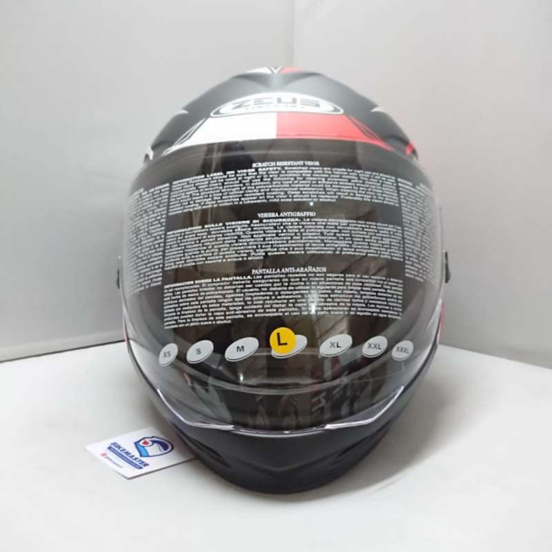 Promo Promo Kemerdekaan Helm Zeus Zs-613c Matt Black/aj15 White Red ...