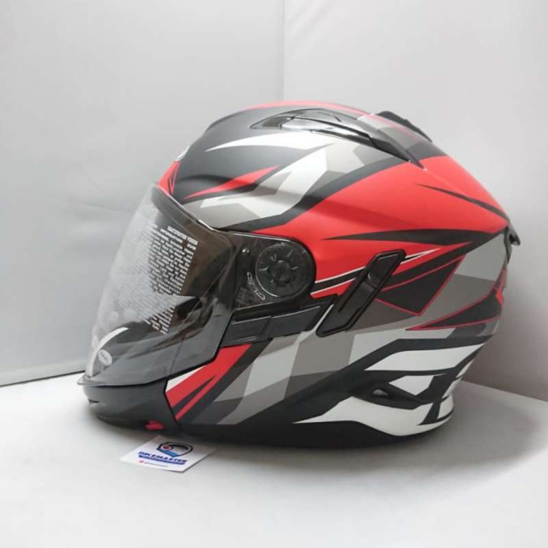 Promo Promo Kemerdekaan Helm Zeus Zs-613c Matt Black/aj15 White Red ...