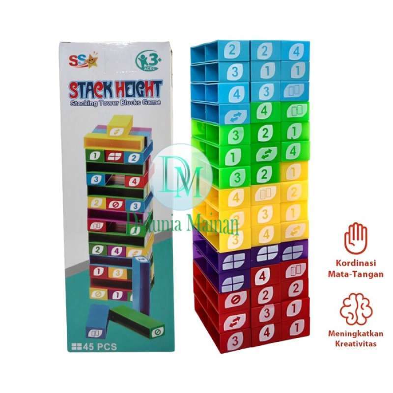 Promo Mainan Edukasi Paketan Kartu Unok Dan Stacko Tower Family Kids ...