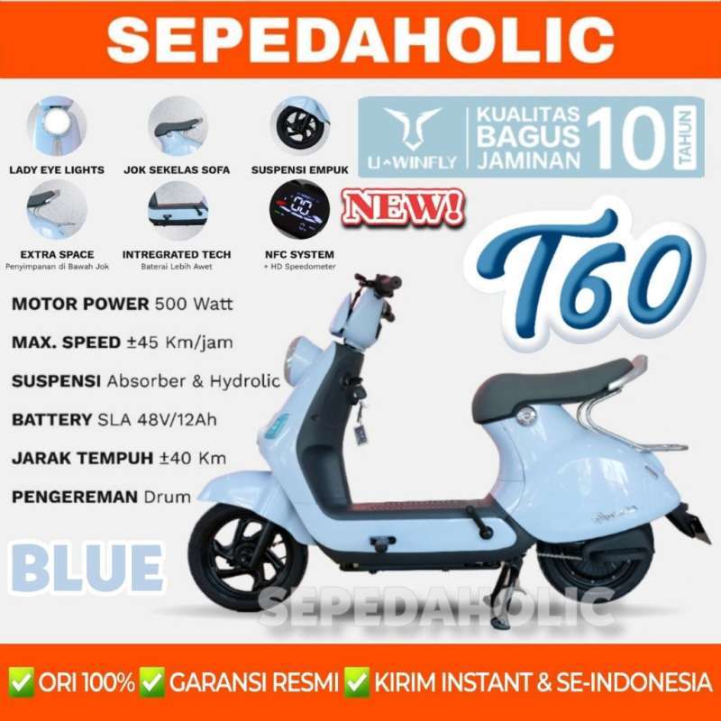 Promo Sepeda Listrik U Winfly T60 Terbaru 500 Watt Electric Bike - Grey Diskon 2% Di Seller ...