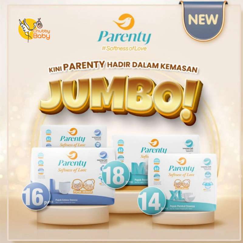 Jual Parenty Adult Pants Jumbo Pack - Popok Dewasa Celana M18 L16 Xl14 ...