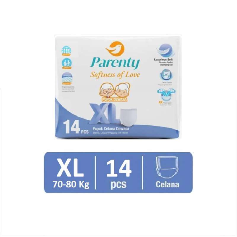 Jual Parenty Adult Pants Jumbo Pack - Popok Dewasa Celana M18 L16 Xl14 ...