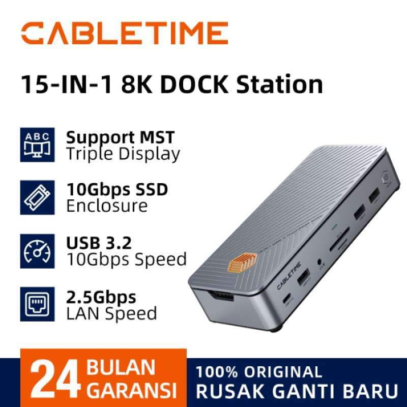 Jual Cabletime Multiport Docking Station Hub W/ Enclosure Ssd Exclusive Series - Cb14 Nvme Ngff ...