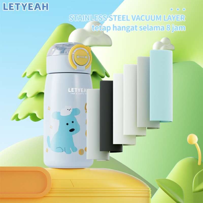 Jual Letyeah 470ml Botol Minum Termos Stainless 304 Anak Sedotan Vacuum ...