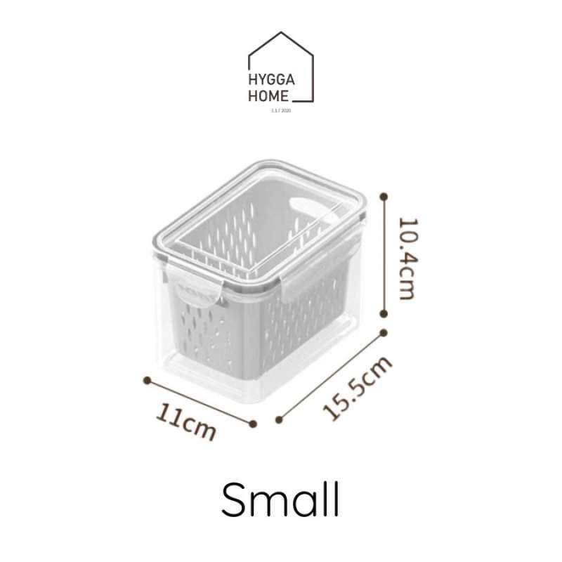 Jual Akira Food Storage Drain Box/kotak Kontainer Makanan Penyaring Air ...
