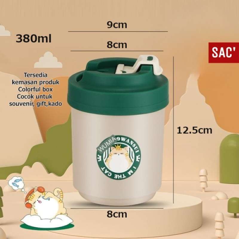 Jual Umaki Mini Thermal Lunch Box Termos Sup Tahan Panas Kotak Bekal Makan - 380ml Di Seller ...