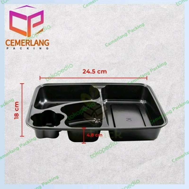 Jual Mika Bento Set Sekat 4 Tray Bintang Lunch Box Kotak Makan Plastik ...