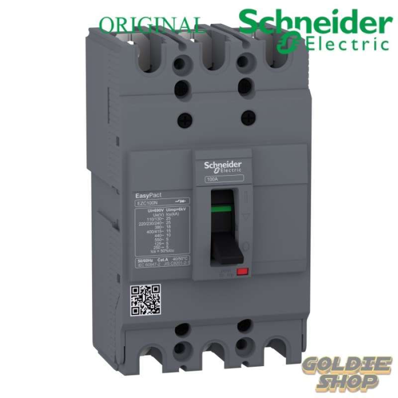 Jual Gold Schneider Original Mccb Ezc100n 3p/3d 50a 15ka 0724 Mccb Di ...
