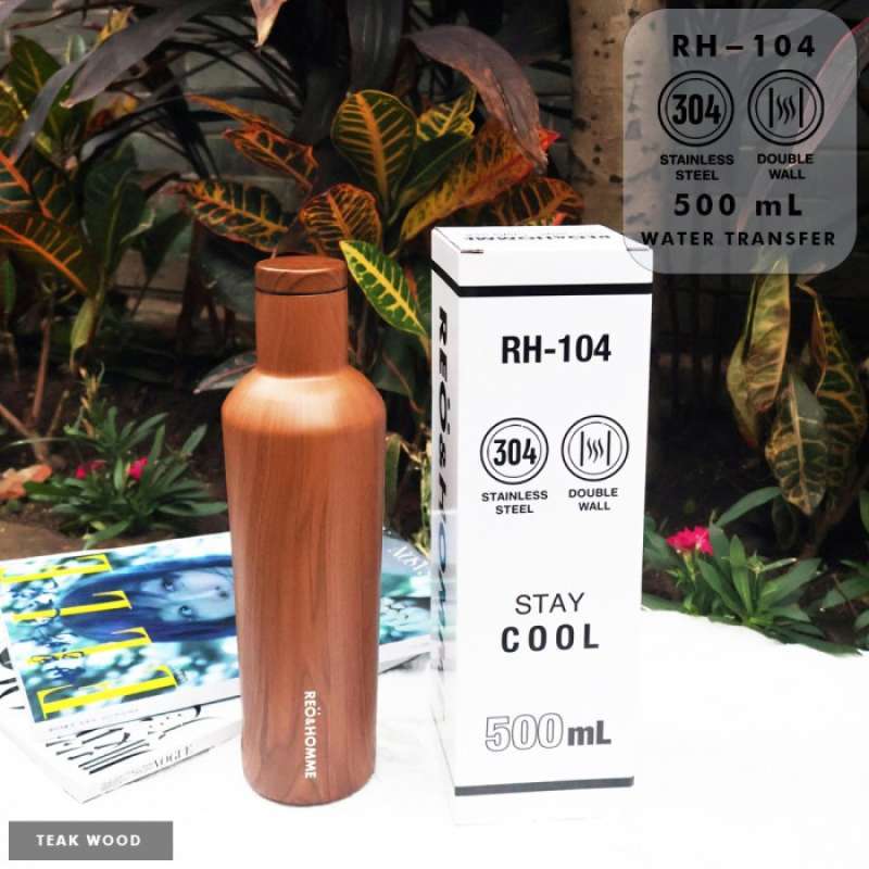 Jual Botol Minum 500 Ml Stainless Vacuum Flask Premium Wood Troy Rh-333 ...