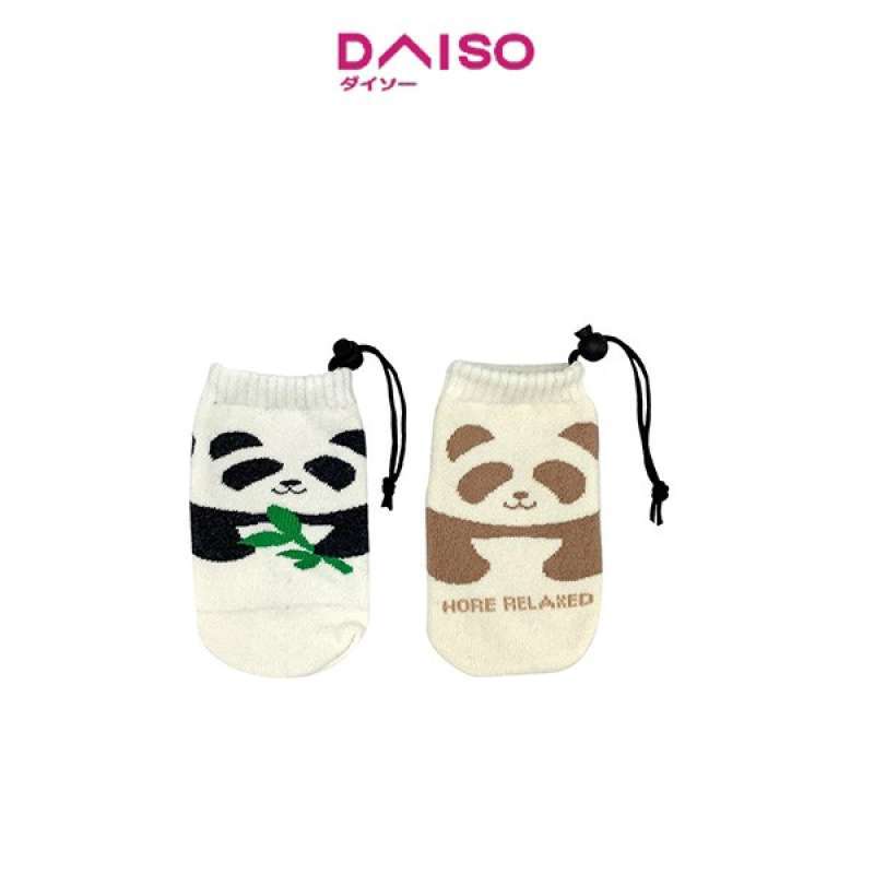 Jual Daiso Knit Plastic Pet Bottle Cover (panda With Drawstring) Di ...