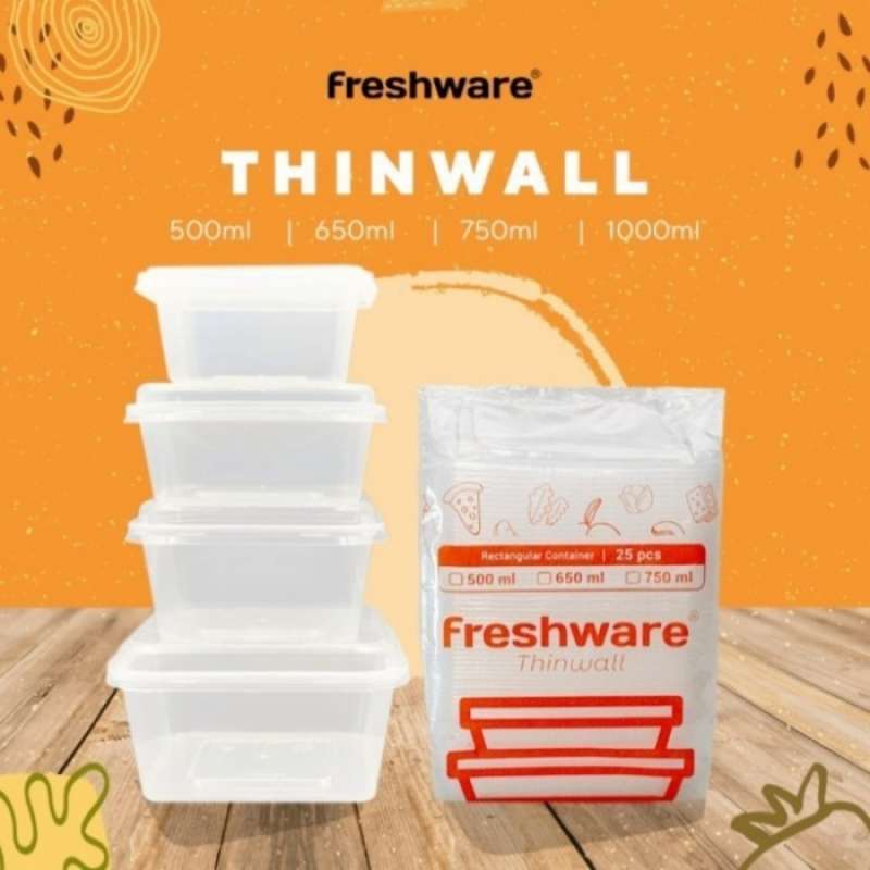 Jual Thinwall - Kotak Makan - Food Container - Food Grade ( 25 Set ) Di ...