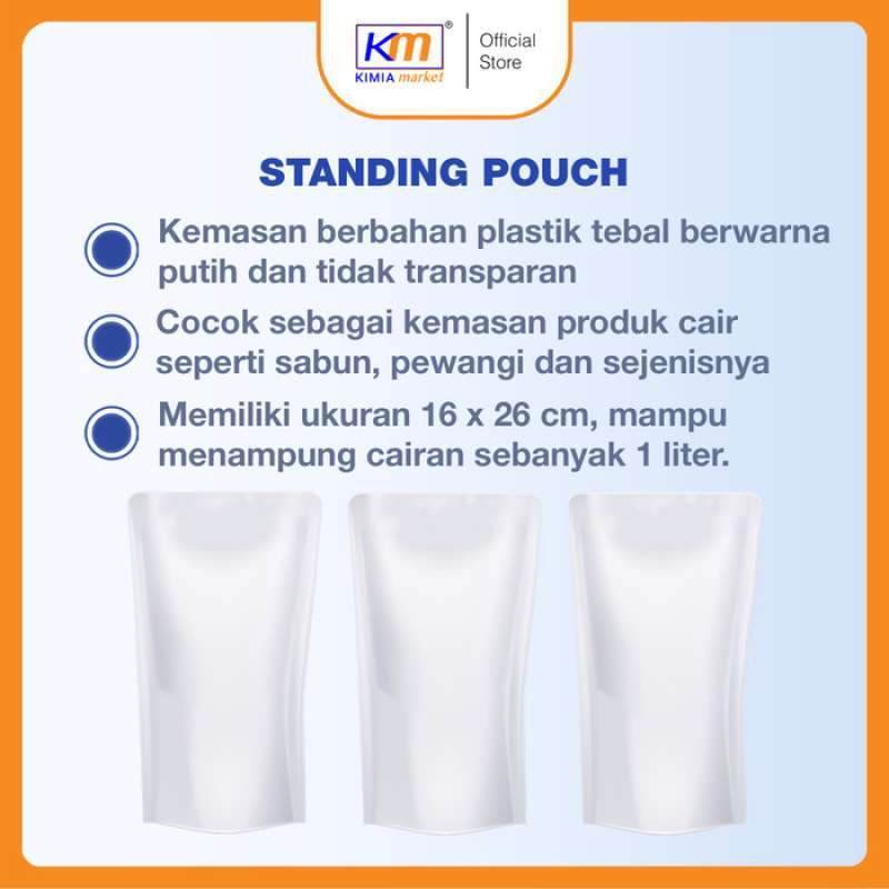 Jual Kemasan Standing Pouch 16 X 26 Ukuran 1liter - Putih Di Seller ...