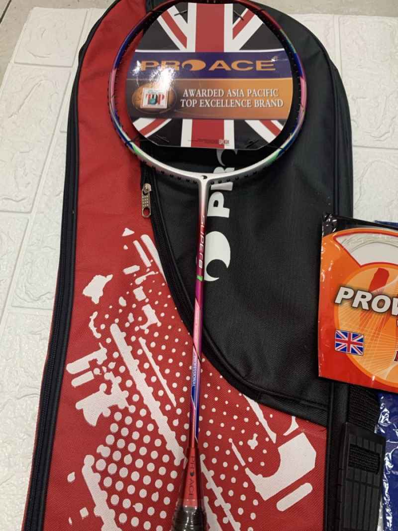 Promo Promo- Raket Badminton New Pro Ace Super B 1 Komplit Satu Set ...