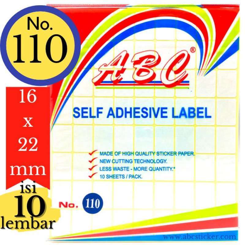 Jual Sticker Labels Abc No.110 (self Adhesive Label) / Label Undangan Di Seller Onlinemarket ...