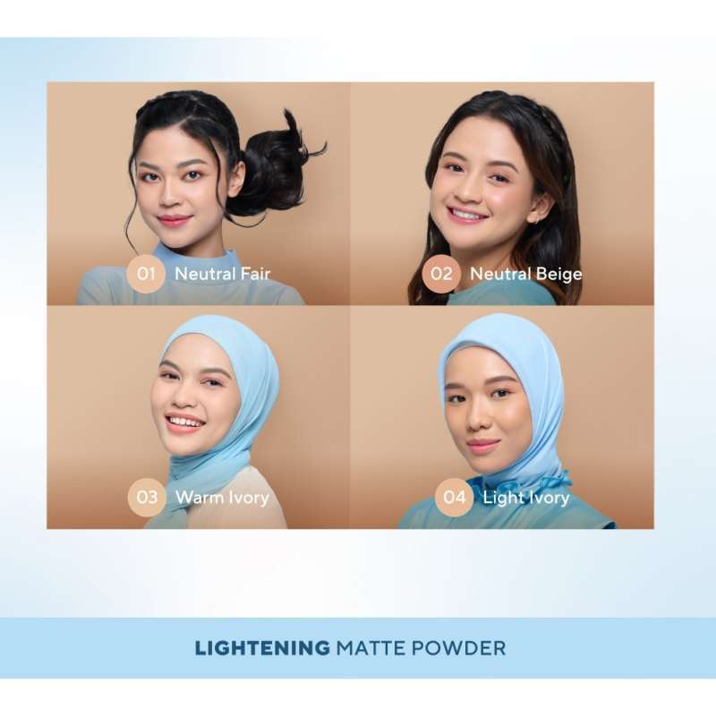 Promo Wardah Lightening Matte Powder 20gr - 04 Light Ivory Diskon 7% Di ...