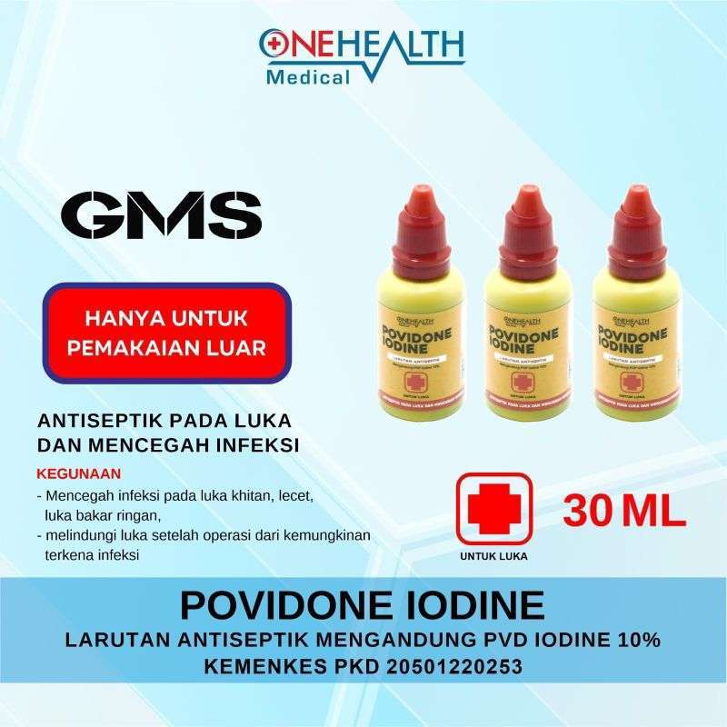 Jual Povidone Iodine 10ml Onehealth / Cairan Antiseptik Luka Cegah ...