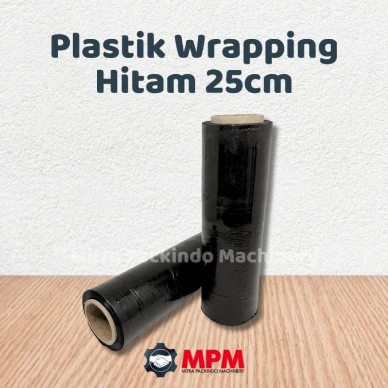 Jual Plastik Wrapping Hitam 25cm / Stretch Film Black 25 Cm / Plastik ...