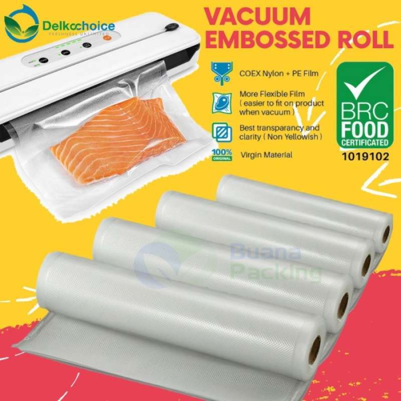 Jual Plastik Vacuum Roll 25 Cm X 50 Meter / Vacum / Vakum Embossed ...