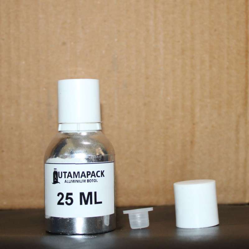 Jual Botol Sampel Parfum Aluminium 25 Ml Lengkap Dengan Tutup Double ...