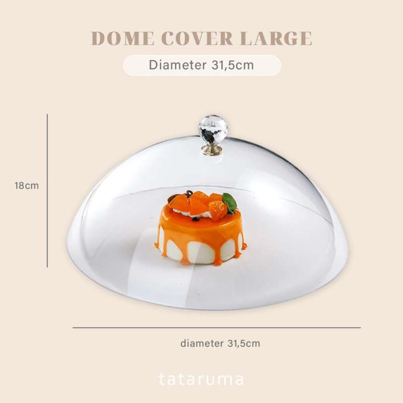 Jual Dome Satuan - Penutup Makanan Kue Akrilik Alas Bambu Di Seller ...