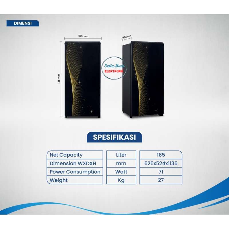 Jual Kulkas / Lemari Es 1 Pintu Aqua Aqr-d205 Msg / 205 Di Seller Setia Budi Electronics ...