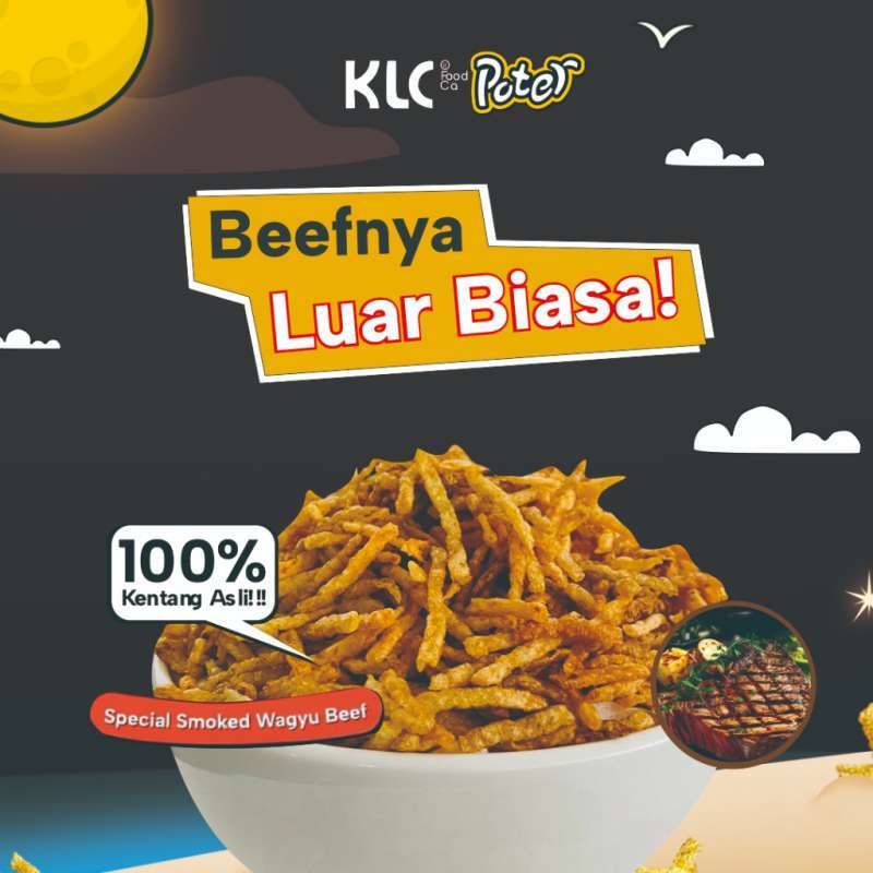 Promo Poter Smoked Wagyu Beef Camilan Stik Kentang Renyah Gurih Snack Potato Finger 50gr - Klc ...