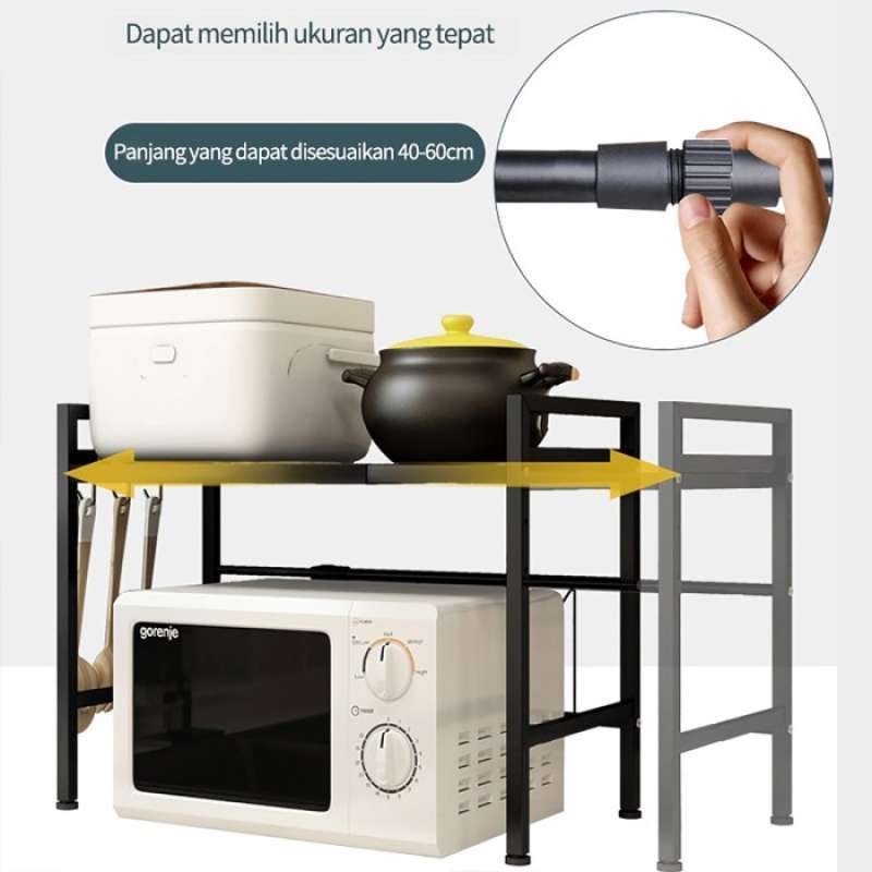 Jual Rak Oven Microwave Perlengkapan Multifungsi Dapur Portable Rak ...