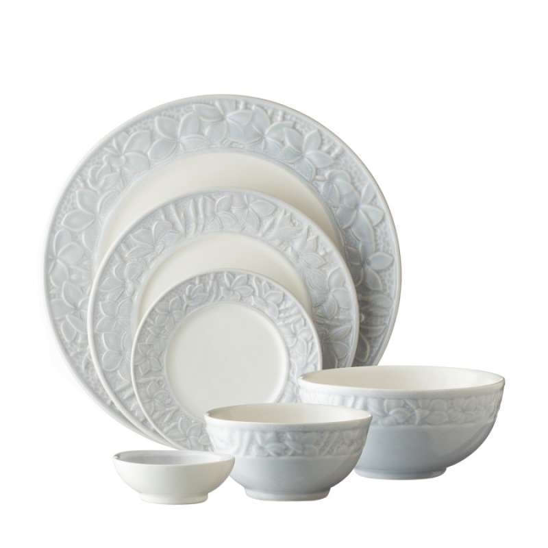 Jual Dinner Set / Set Peralatan Makan Jenggala X Lukas Frangipani Putih ...