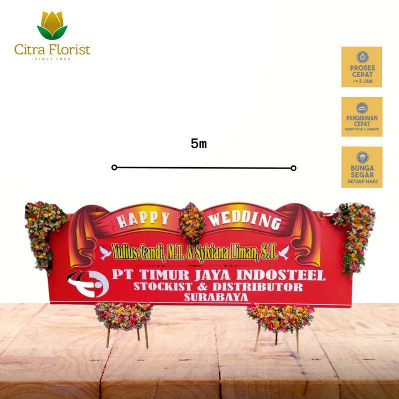 Jual Bunga Papan Ucapan Duka Cita / Happy Wedding / Selamat & Sukses ...