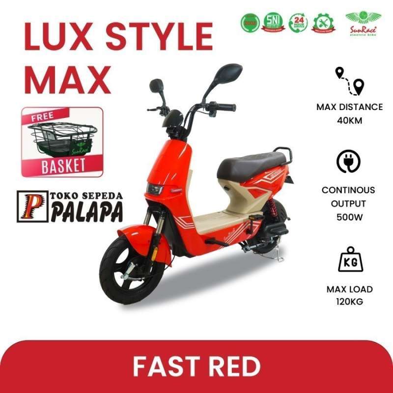 Jual Sepeda Listrik Sunrace Lux Style Max Electric Bike - Garansi Resmi Di Seller Maju Hardware ...