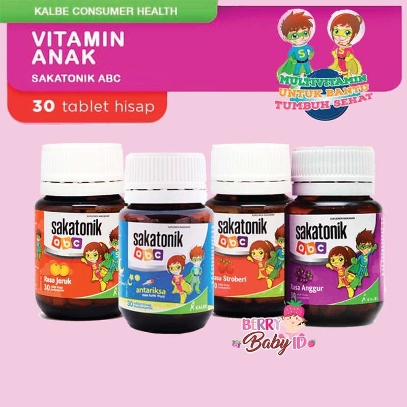 Jual Sakatonik Abc Multivitamin Anak 30 Tablet Hisap Berry Baby - Madu ...