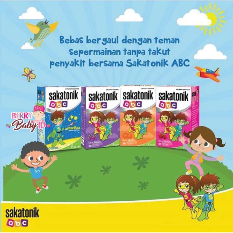Jual Sakatonik Abc Multivitamin Anak 30 Tablet Hisap Berry Baby - Madu ...