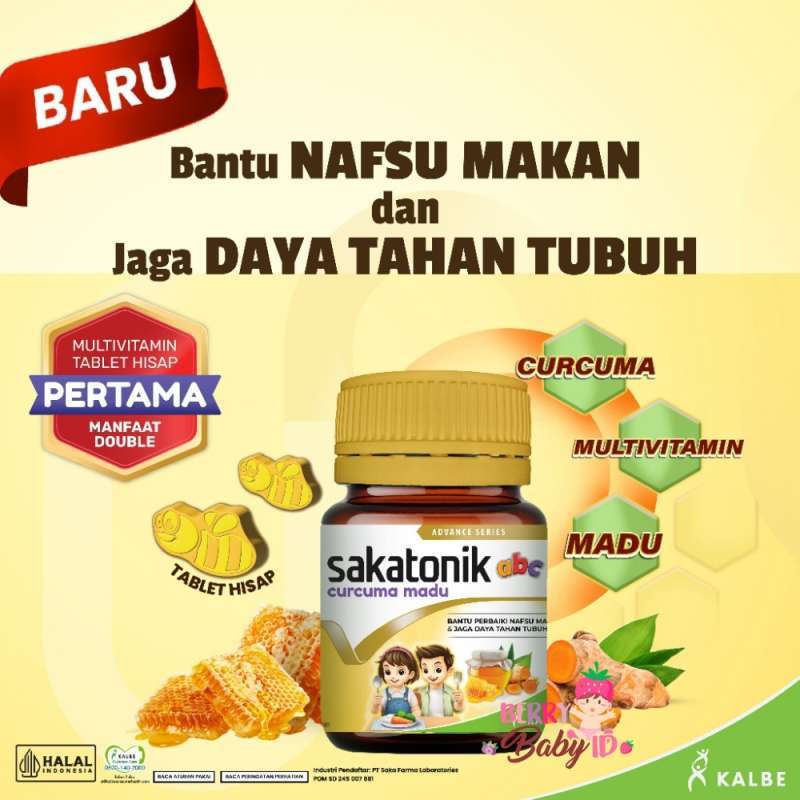 Jual Sakatonik Abc Multivitamin Anak 30 Tablet Hisap Berry Baby - Madu ...