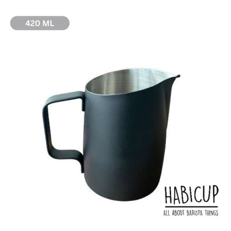 Jual Barista Milk Jug Sharp Spout Black Teflon 420 Ml Di Seller Sentry ...