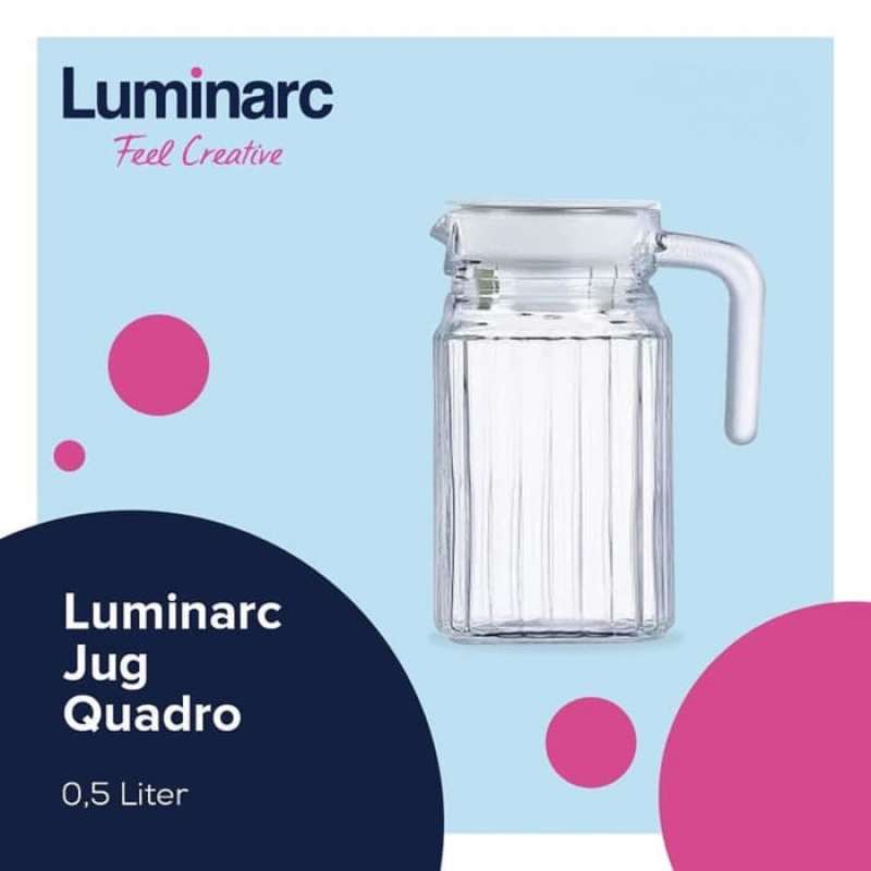 Jual Luminarc Quadro Pitcher Water Jug 0.5 L/ Kan Air Susu Teko Kaca ...